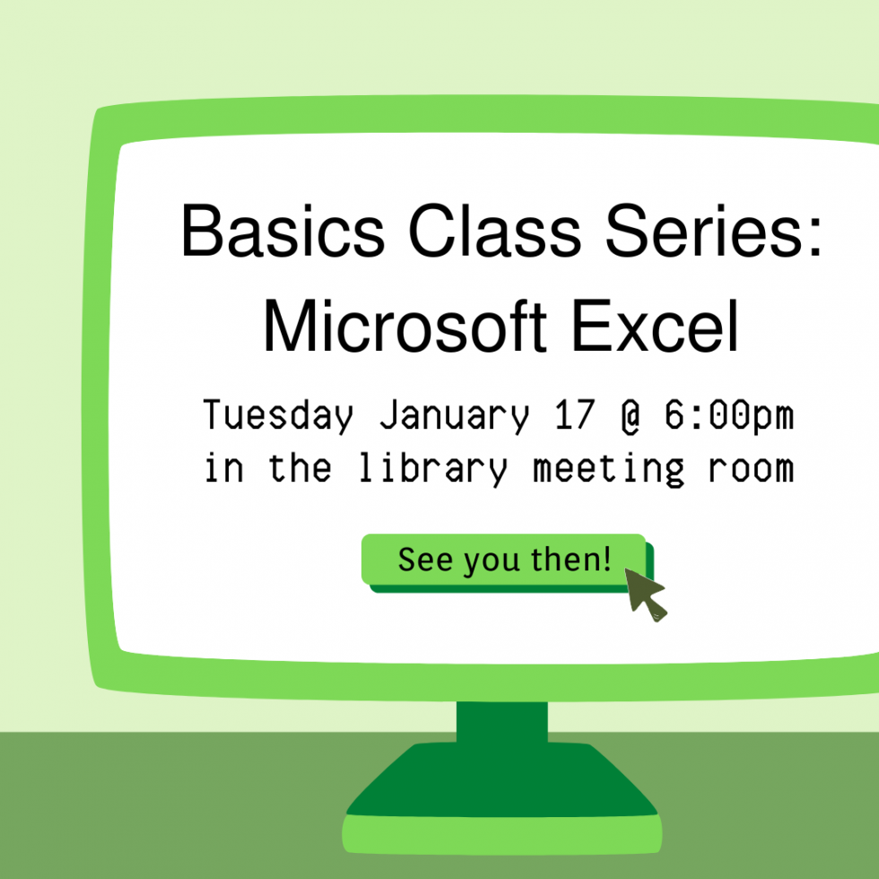 Computer Basics- Excel | Katie Lamb Public Library